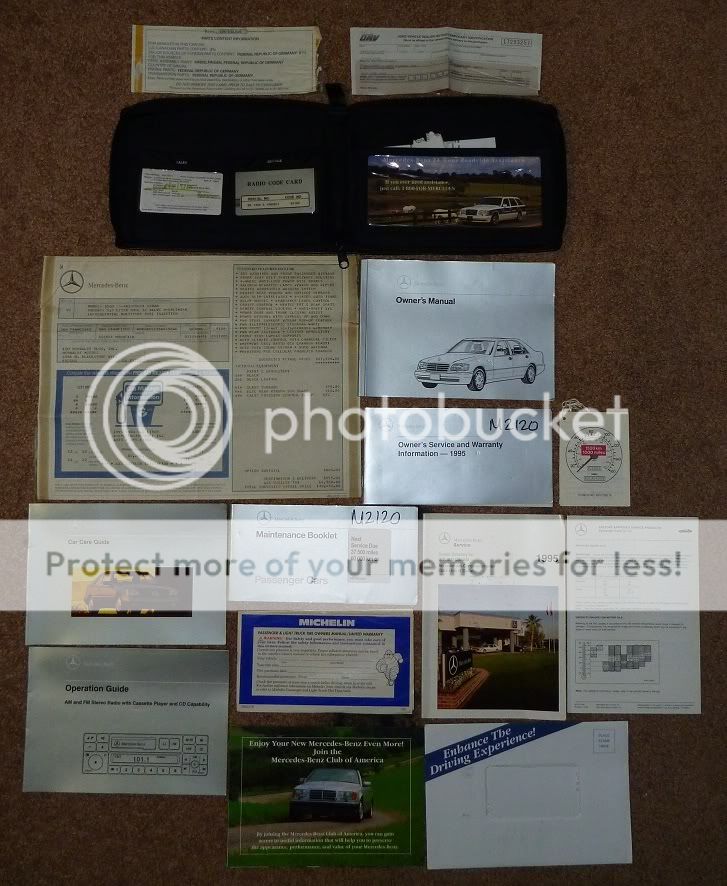 Original books, documents, window sticker, etc. | Mercedes-Benz Forum